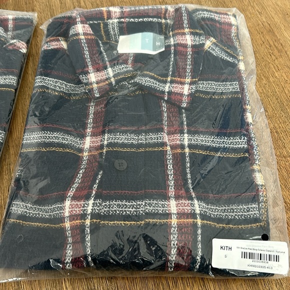 Kith | Shirts | New Kith Shadow Plaid Boxy Collard Overshirtnocturnal ...